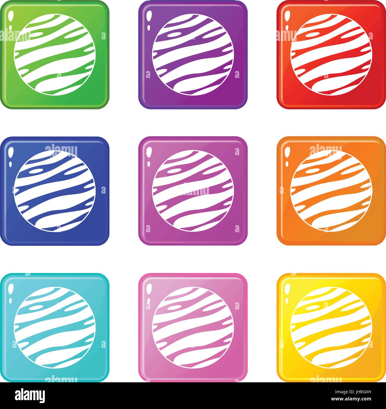 Big planet icons 9 set Stock Vector Image & Art - Alamy