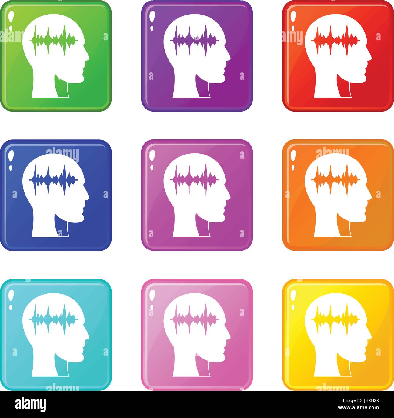 Profile head sound wave hi-res stock photography and images - Alamy