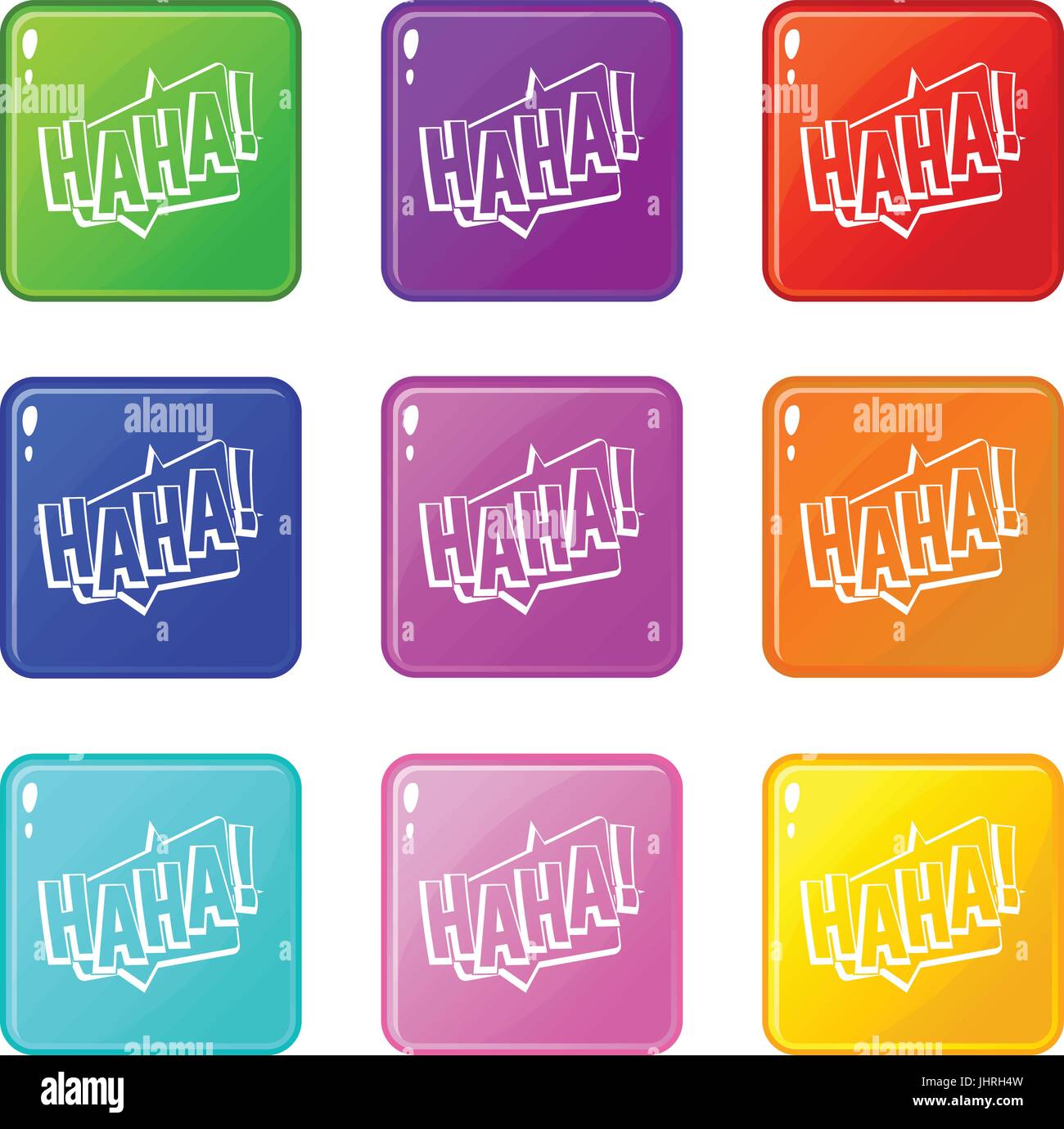 HAHA, comic text sound effect icons 9 set Stock Vector Image & Art - Alamy