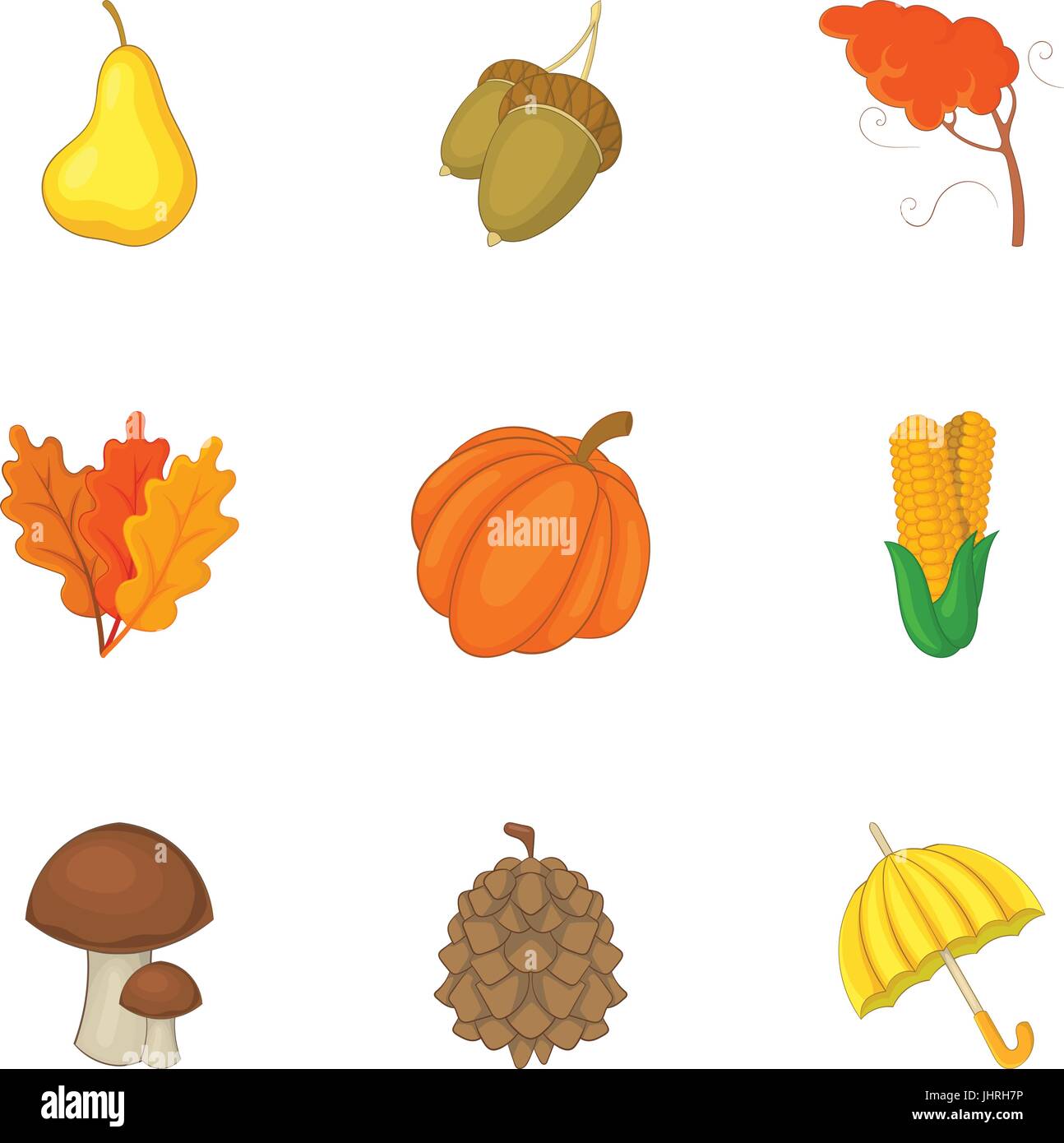 Autumn harvest icons set, cartoon style Stock Vector Image & Art - Alamy