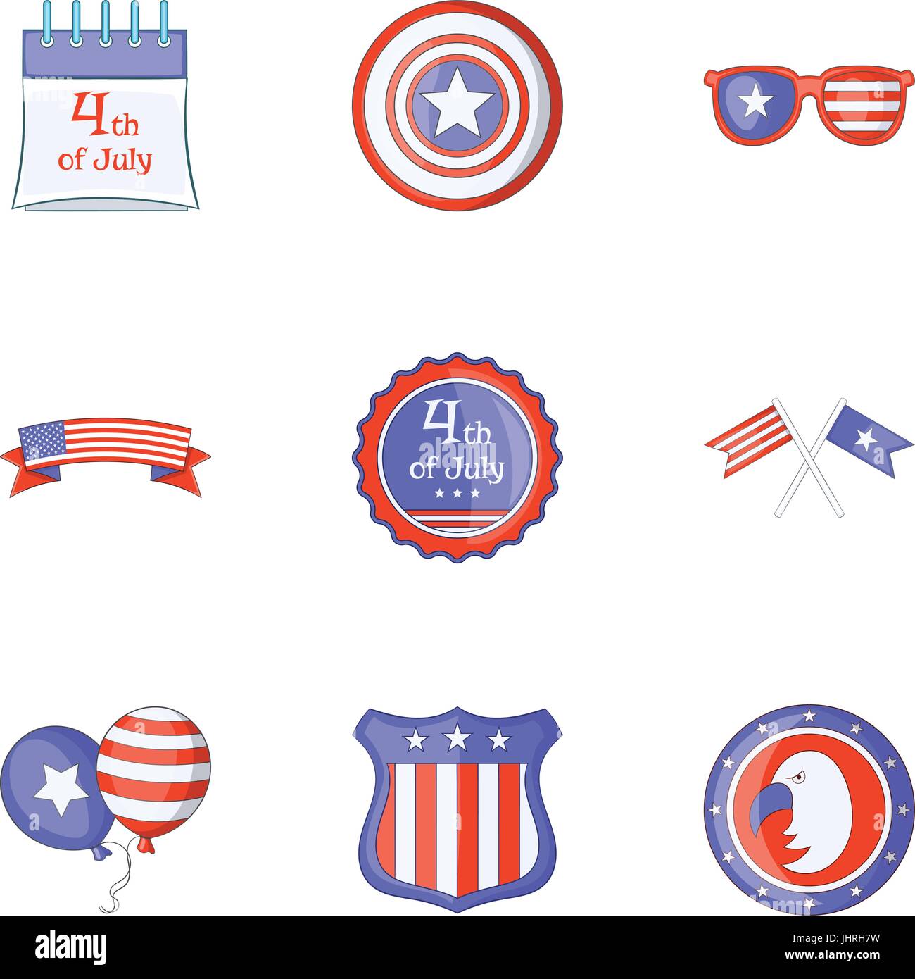 Freedom day icons set, cartoon style Stock Vector Image & Art - Alamy