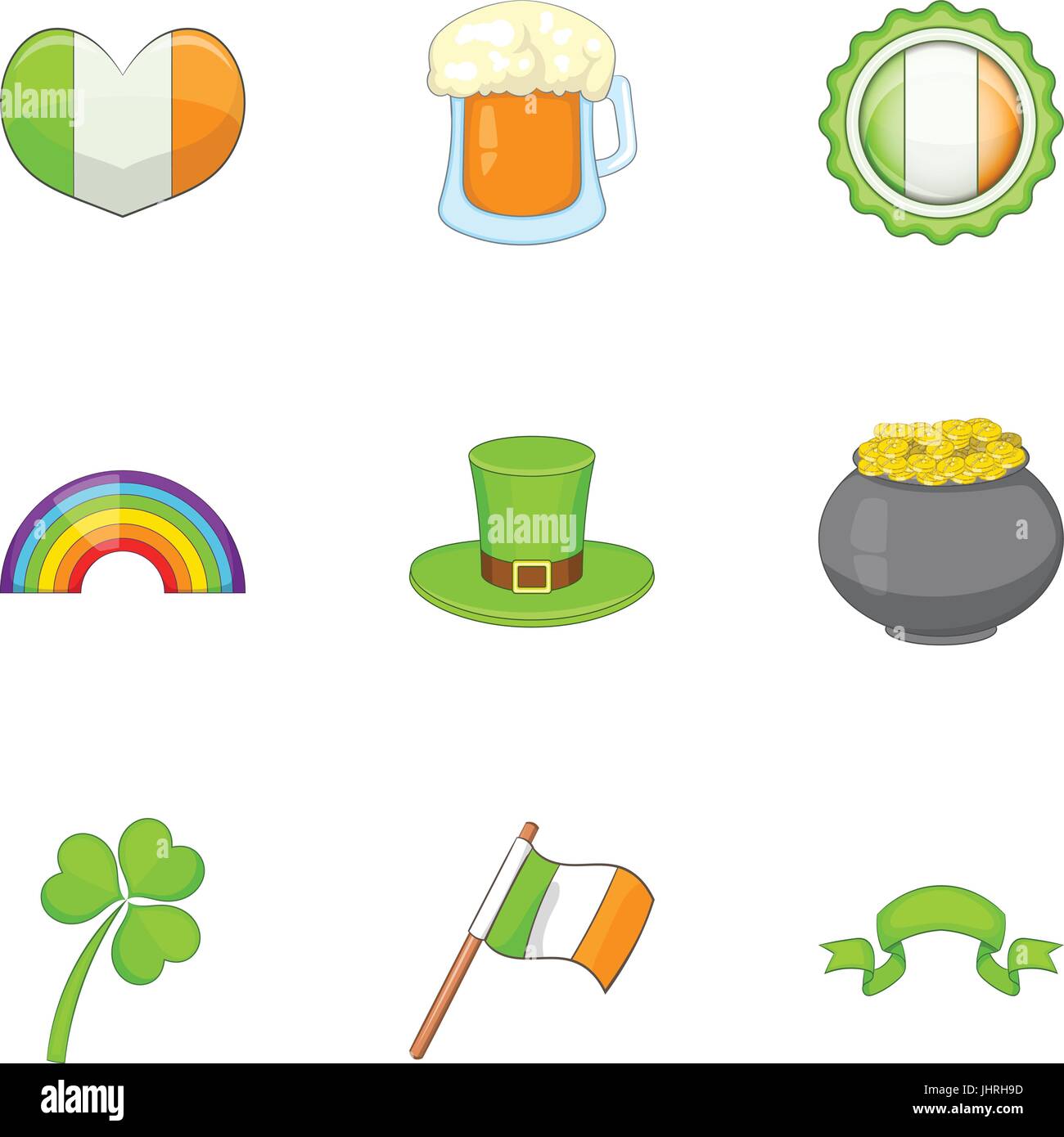 Ireland travel icons set, cartoon style Stock Vector Image & Art - Alamy