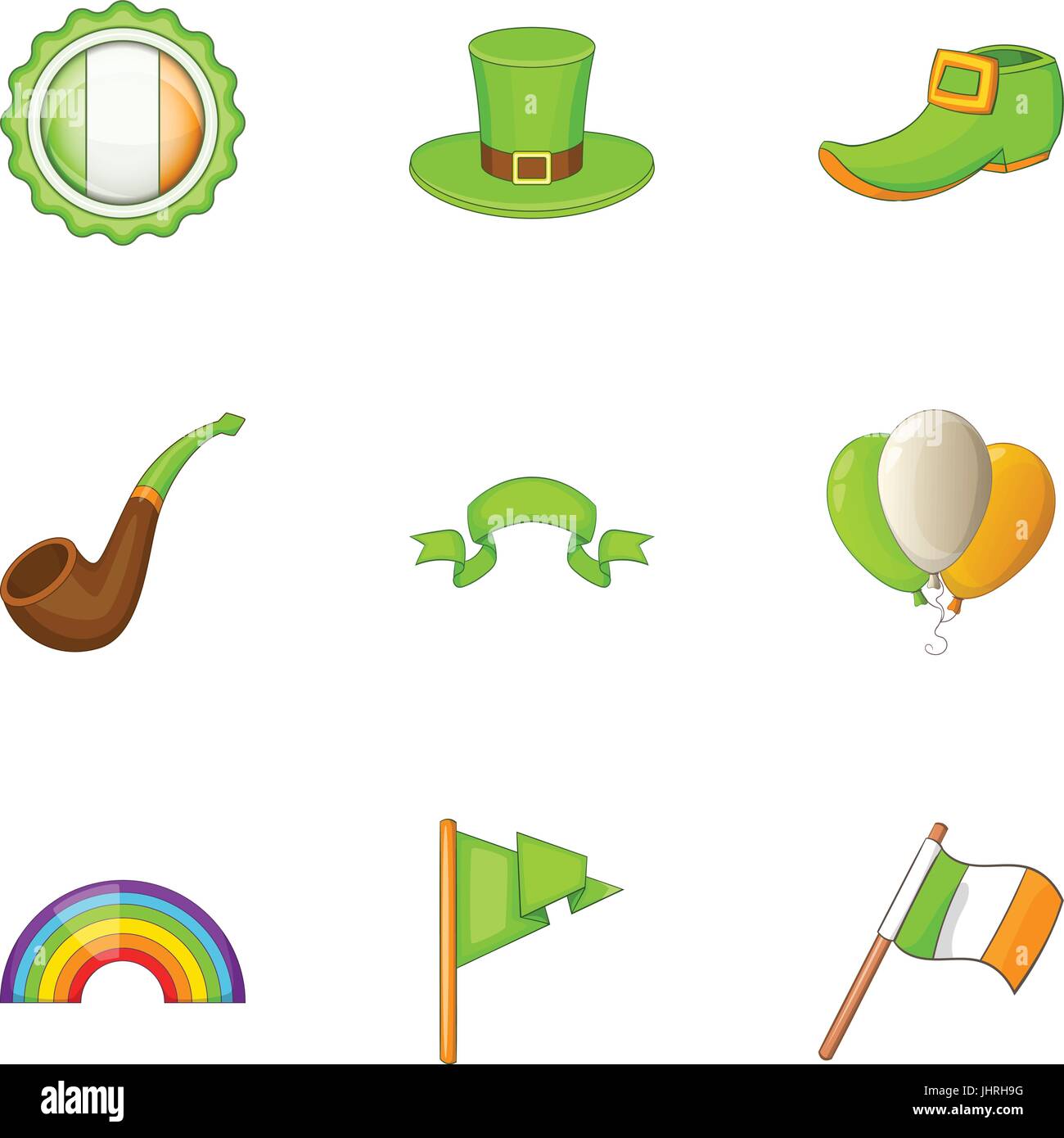 Irish celebration icons set, cartoon style Stock Vector Image & Art - Alamy