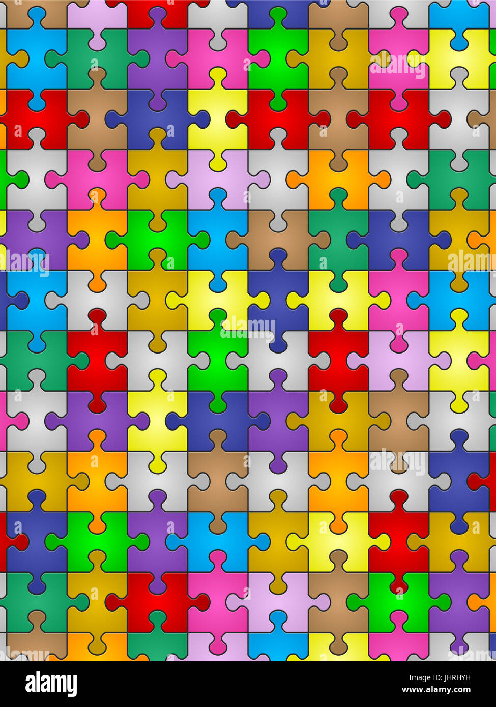Colors jigsaw puzzle pieces pattern background Stock Photo - Alamy