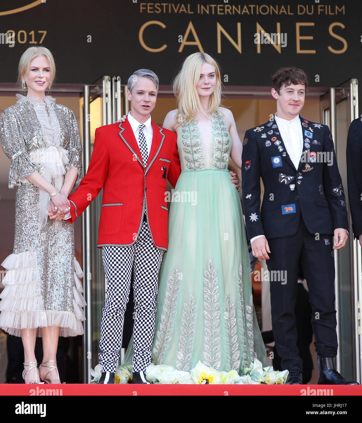 (L-R) Nicole Kidman, John Cameron Mitchell, Elle Fanning and Alex Sharp ...