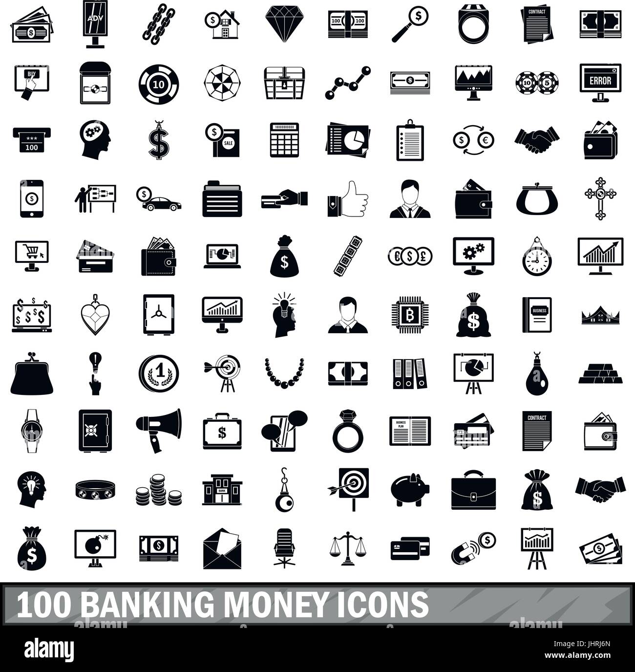 100 icons banking Stock Vector Images - Alamy