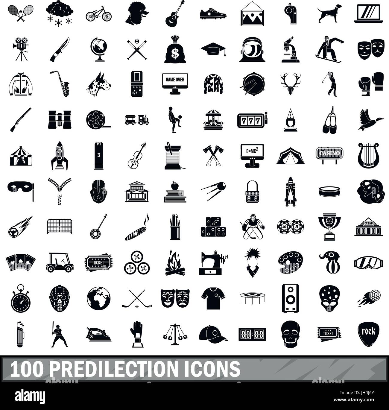 100 predilection icons set, simple style Stock Vector Image & Art - Alamy