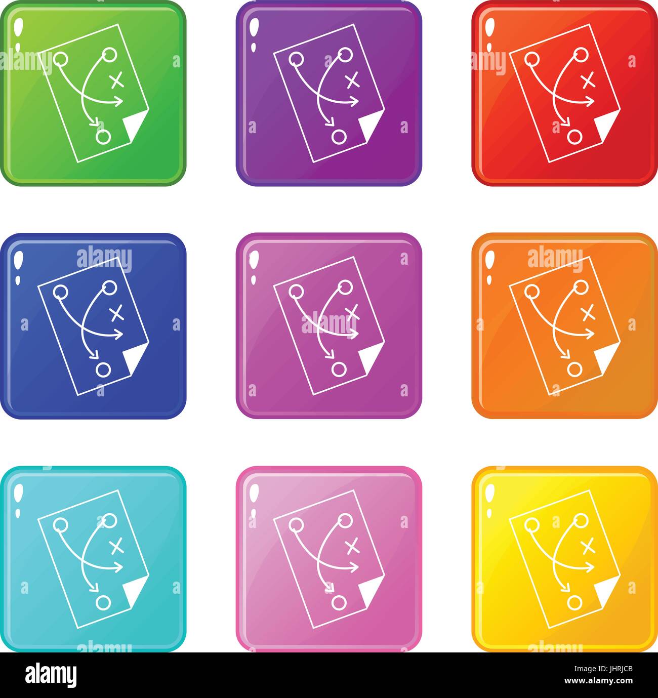 Soccer strategy icons 9 set Stock Vector Image & Art - Alamy