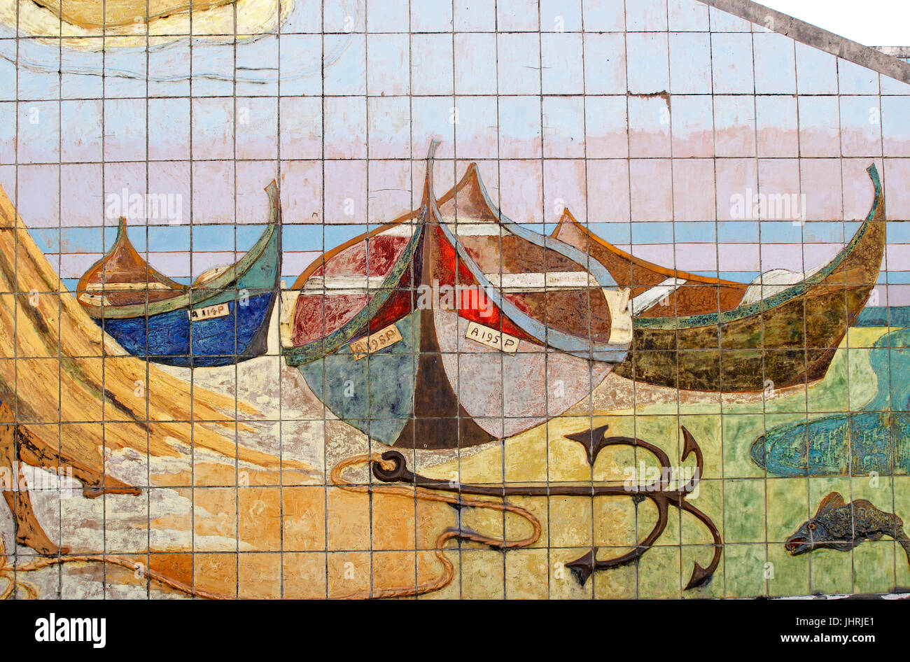 Traditional hand painted wall tile hi-res stock photography and images ...