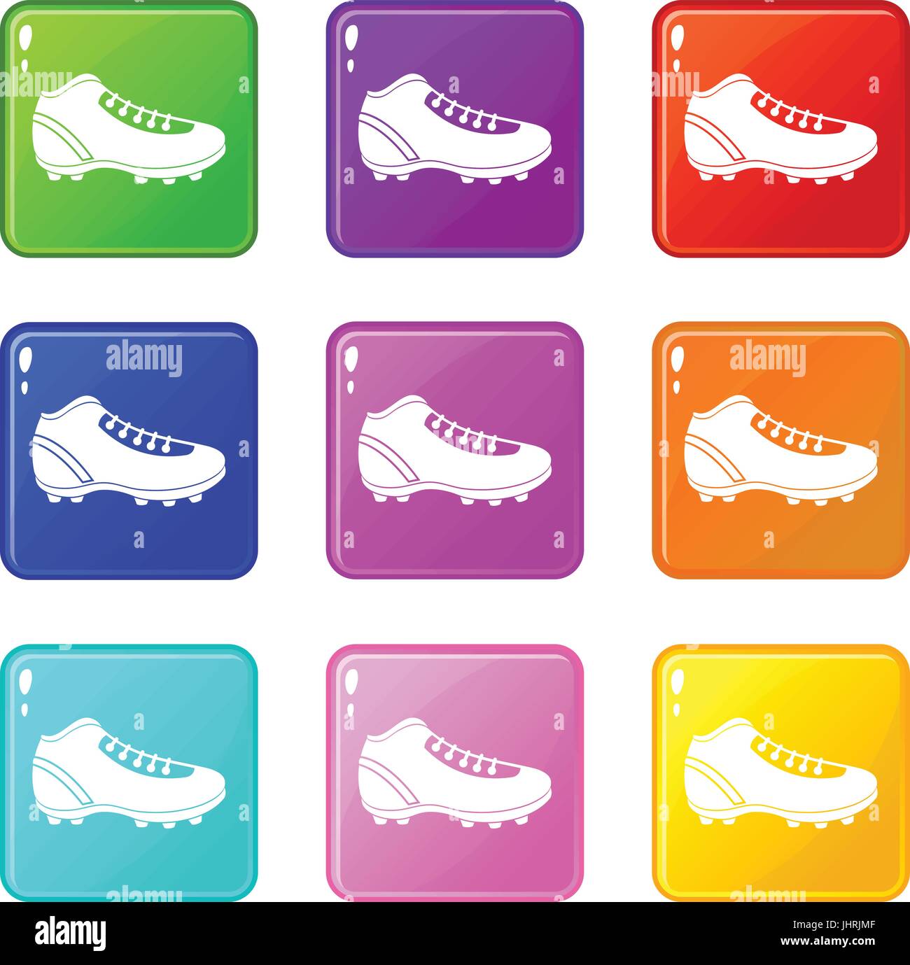 Baseball cleat icons 9 set Stock Vector Image & Art - Alamy