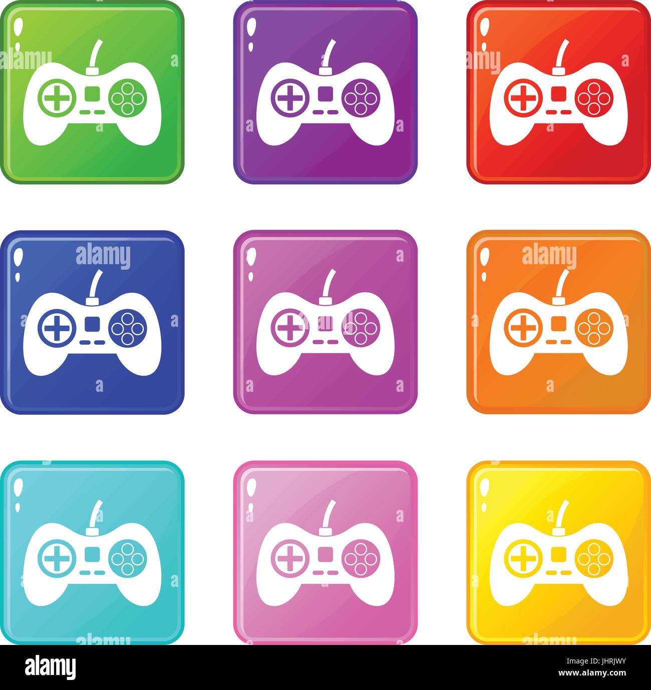 Video game console controller icons 9 set Stock Vector Image & Art - Alamy