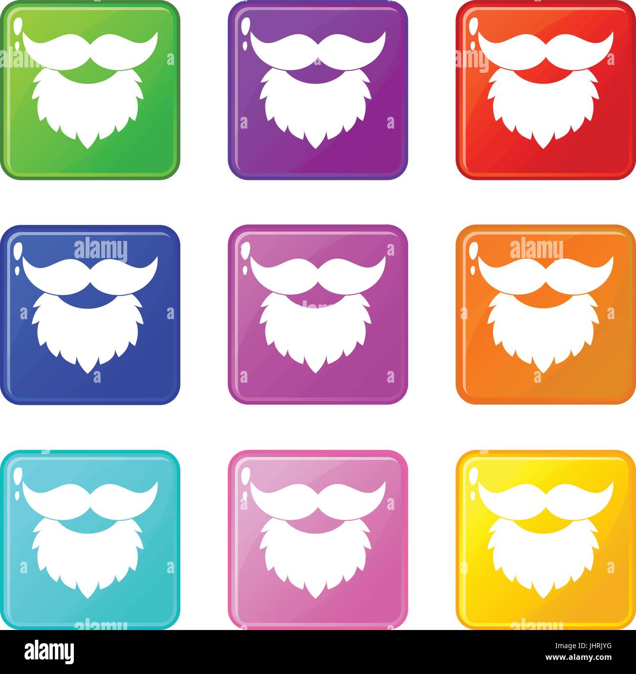 Beard and mustache icons 9 set Stock Vector Image & Art - Alamy