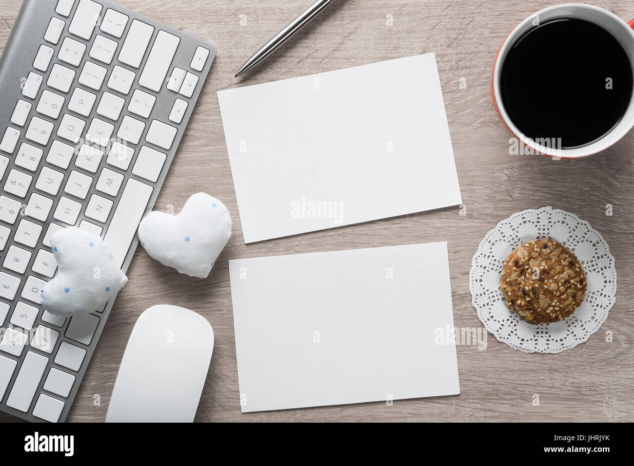 Coffee break with cookies Stock Photo - Alamy