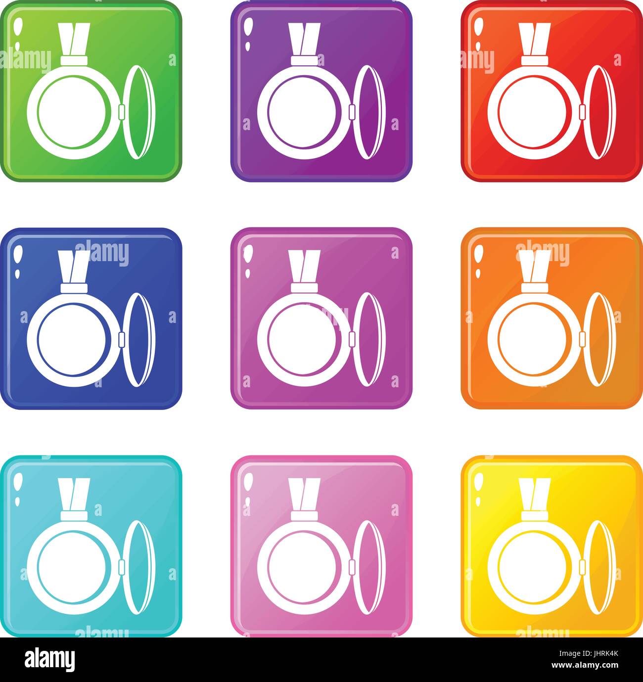 Medallion icons 9 set Stock Vector Image & Art - Alamy