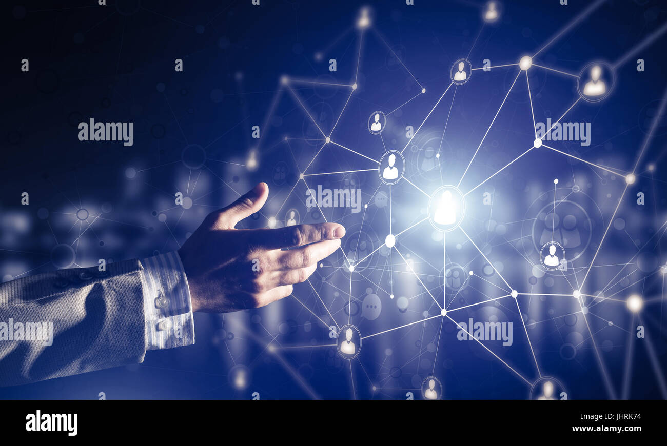 Creating modern wireless technologies as means of communucation Stock ...