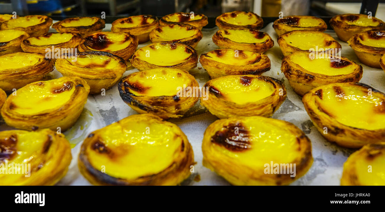 Most famous pastry in Lisbon - the Nata cake - LISBON, PORTUGAL 2017 ...