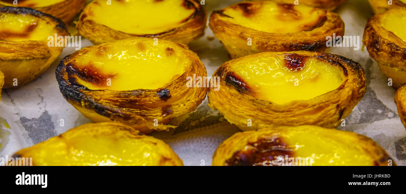 Most famous pastry in Lisbon - the Nata cake - LISBON, PORTUGAL 2017 ...