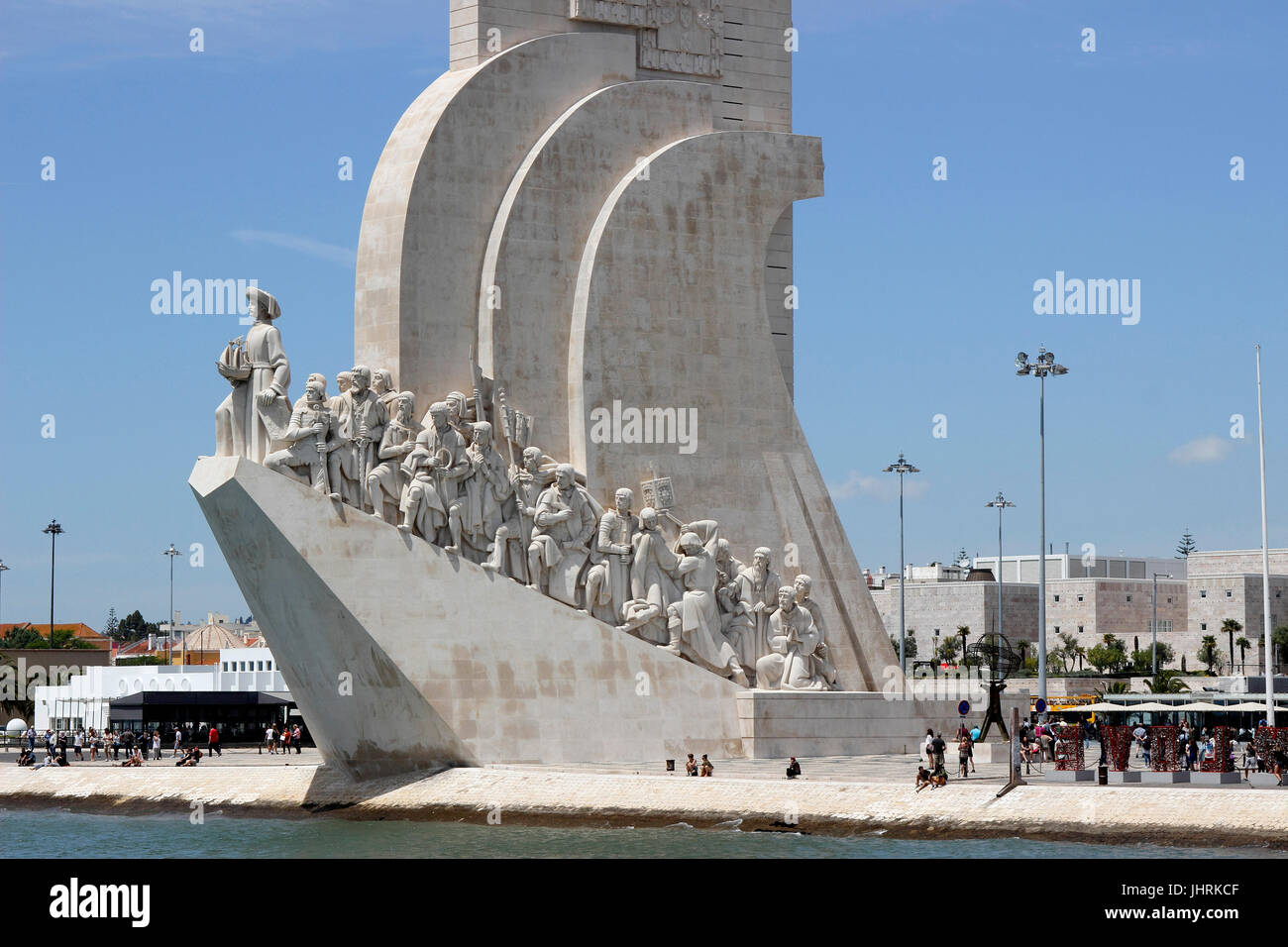Monument to the Discoveries on the Tagus River Lisbon harbor Portugal ...