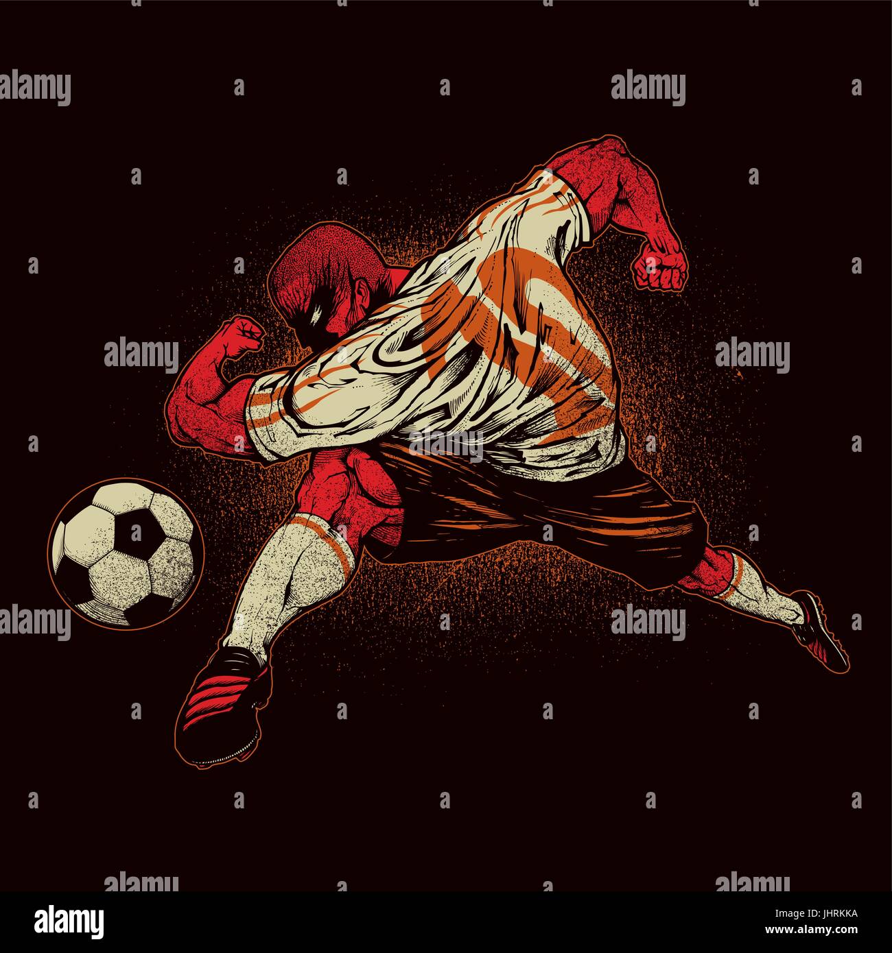 Illustration of angry soccer player Stock Vector Image & Art - Alamy