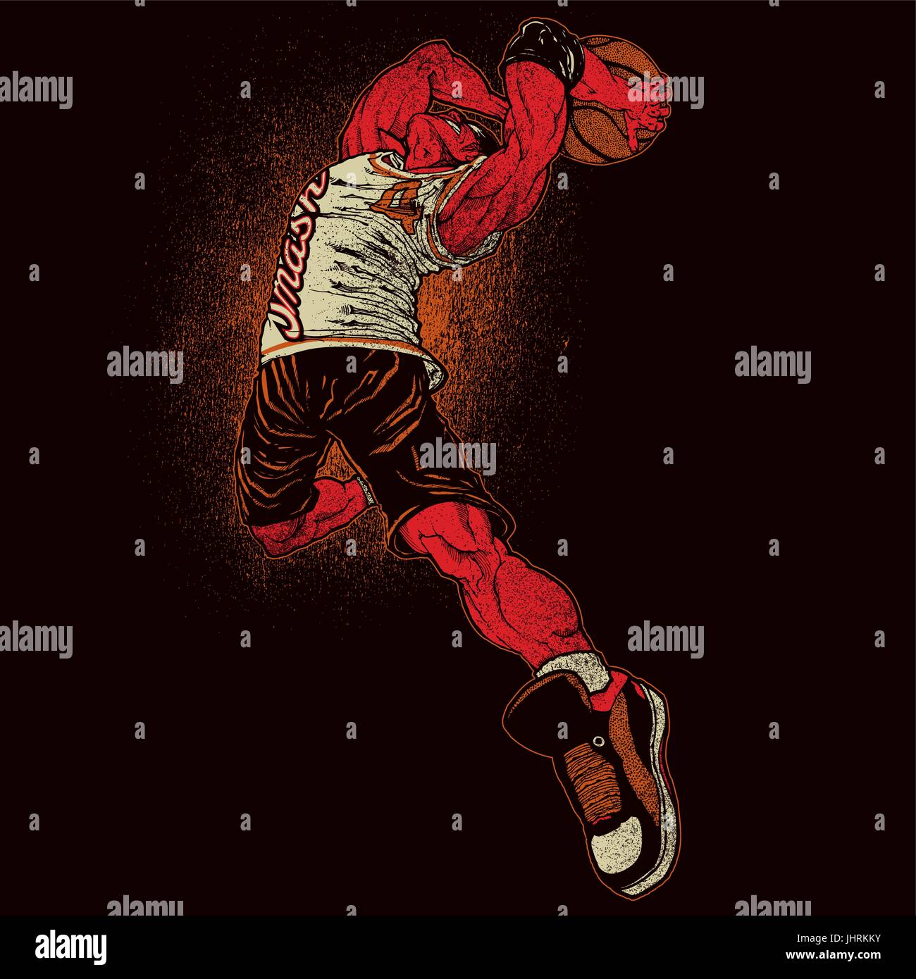 Illustration of angry basketball player Stock Vector Image & Art - Alamy