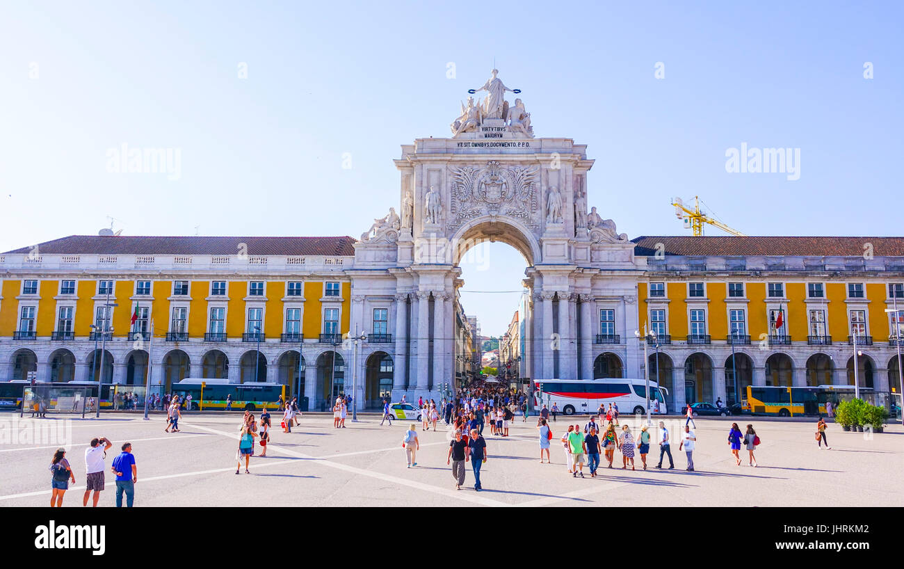 Most popular square in Lisbon - Praca do Comercio- The Comercio Square ...
