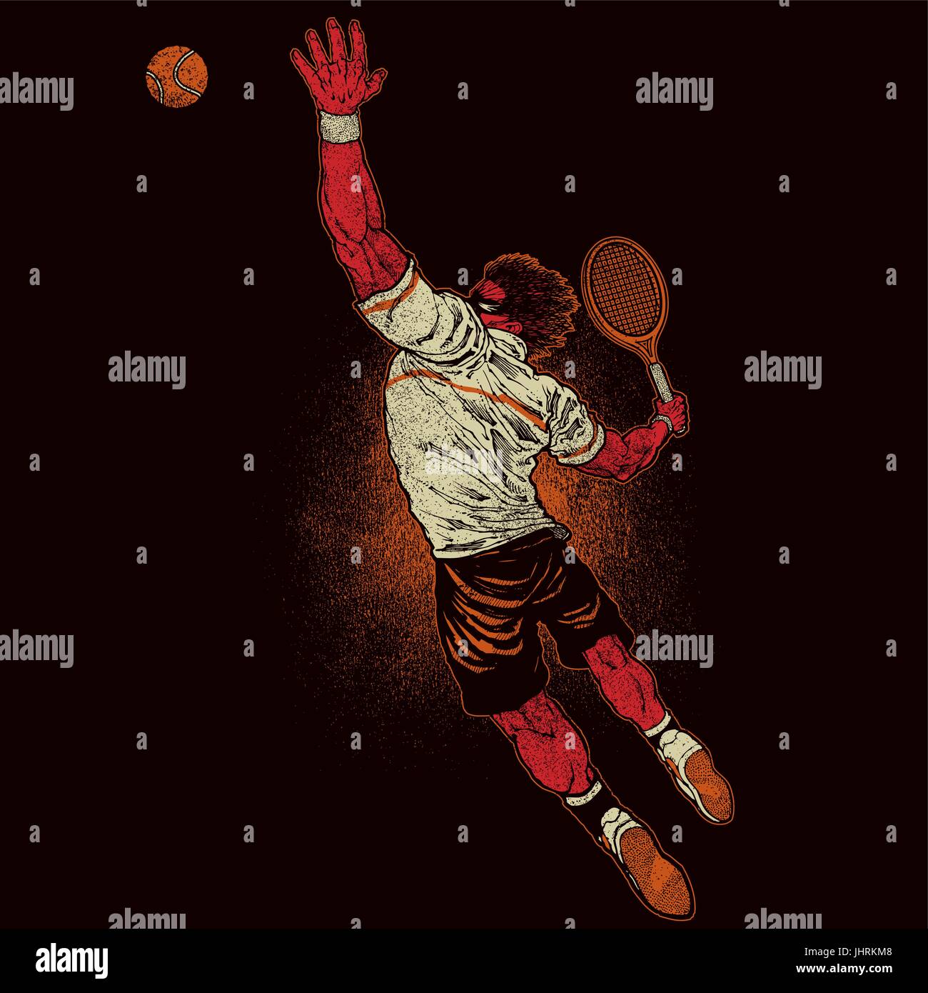 Illustration of angry tennis player Stock Vector Image & Art - Alamy