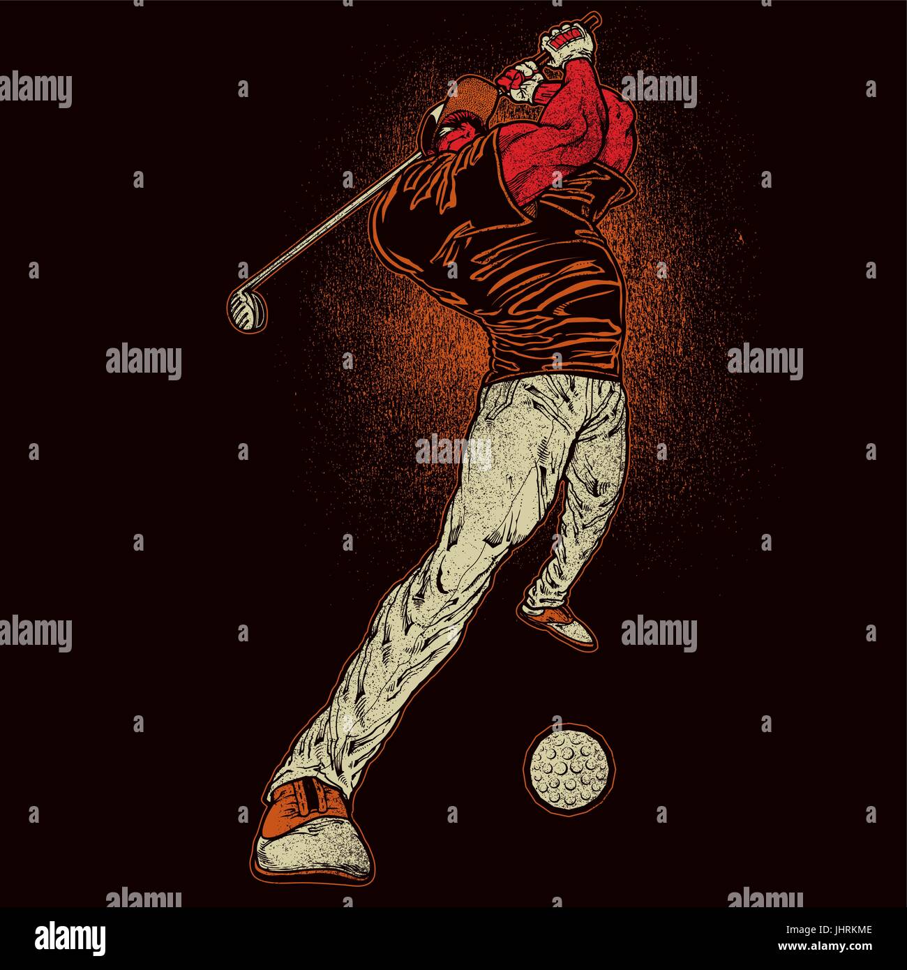 Angry golfer illustration hi-res stock photography and images - Alamy