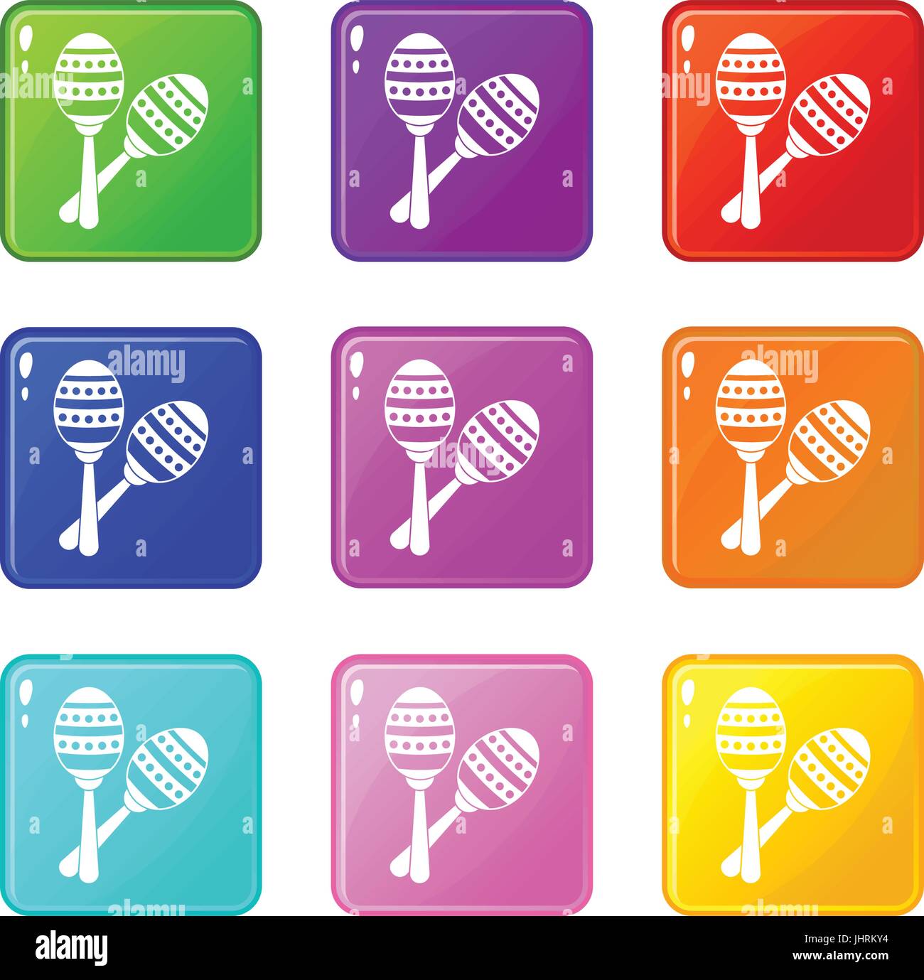Maracas icons 9 set Stock Vector Image & Art - Alamy