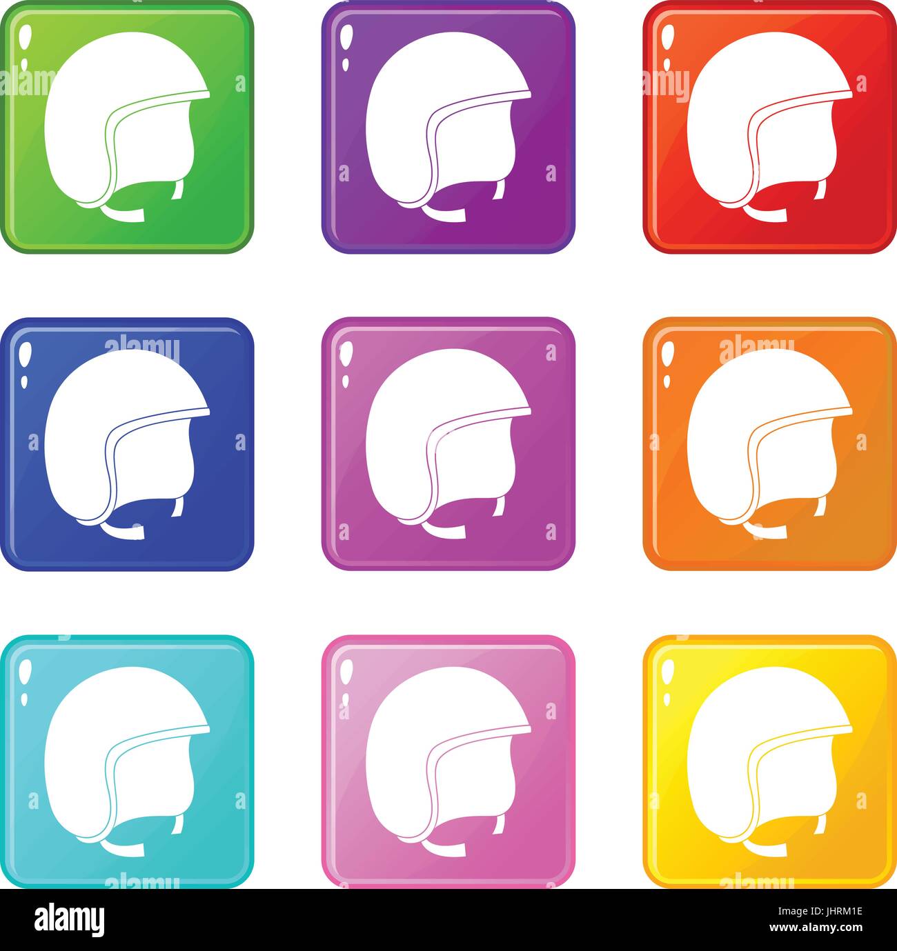 Safety helmet icons 9 set Stock Vector Image & Art - Alamy