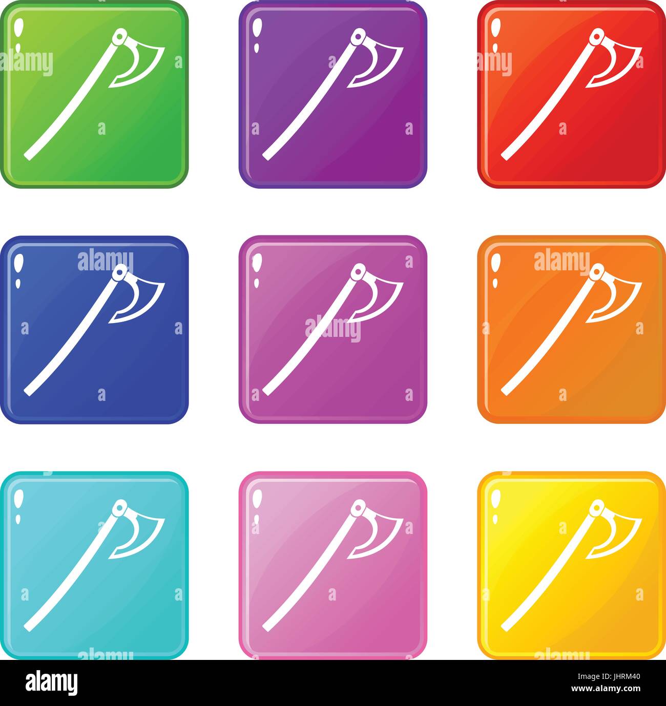 Axe icons 9 set Stock Vector Image & Art - Alamy