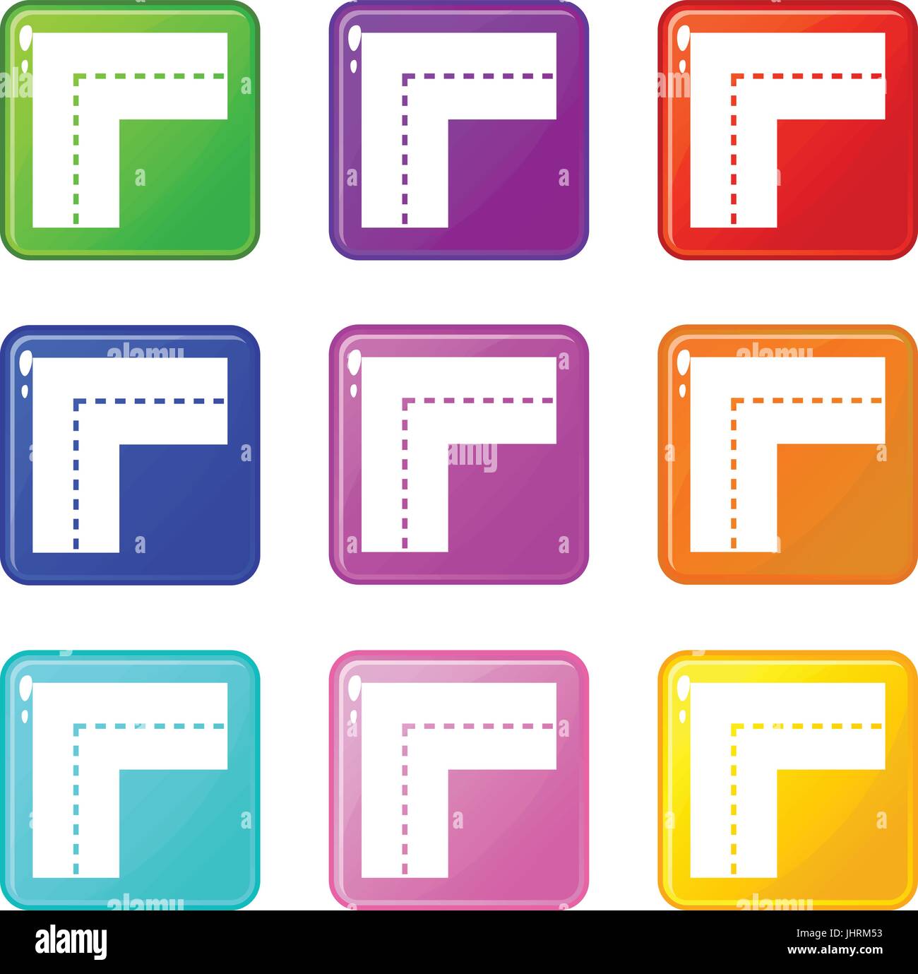 Turning road icons 9 set Stock Vector Image & Art - Alamy