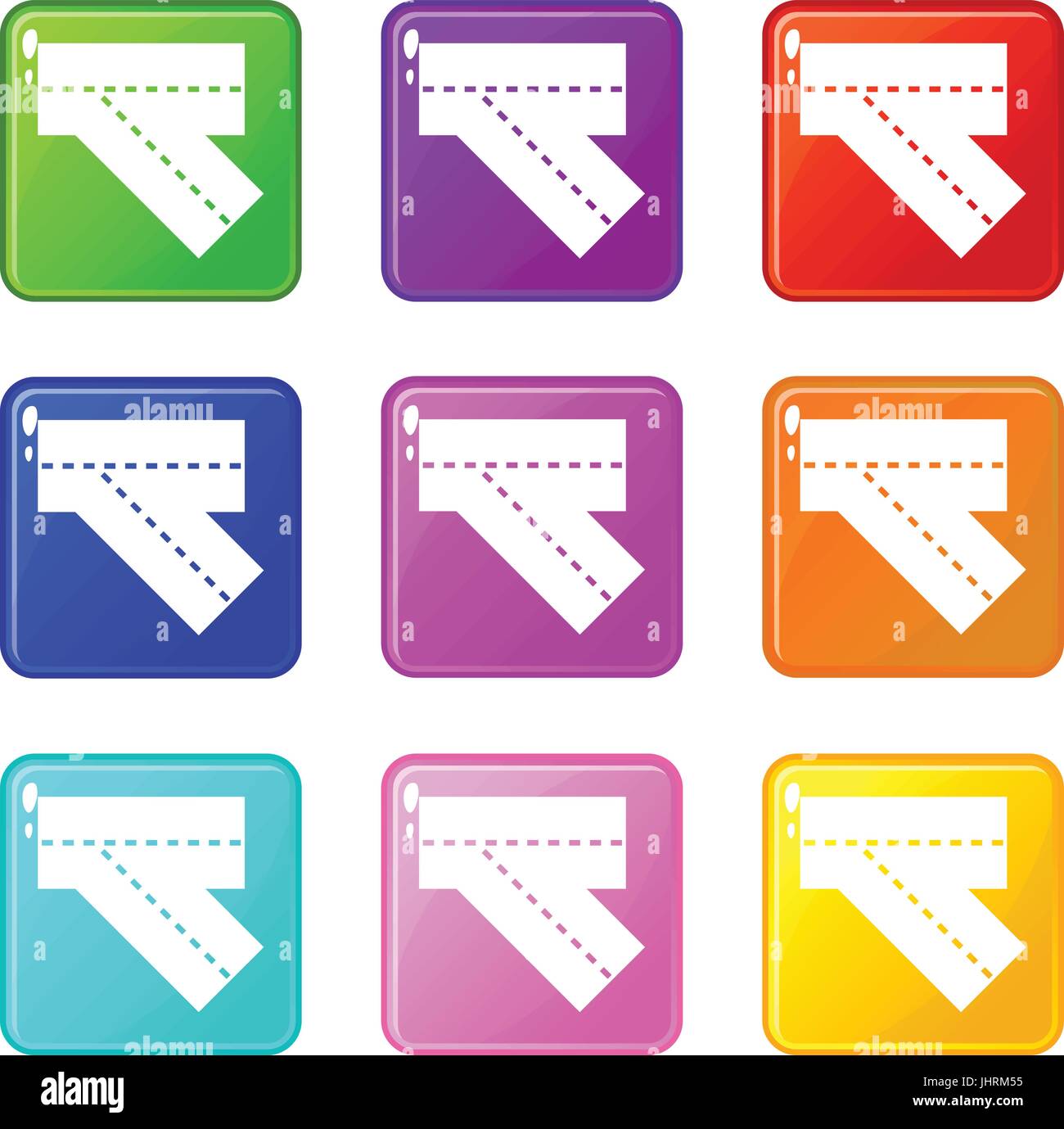 Turn road icons 9 set Stock Vector Image & Art - Alamy