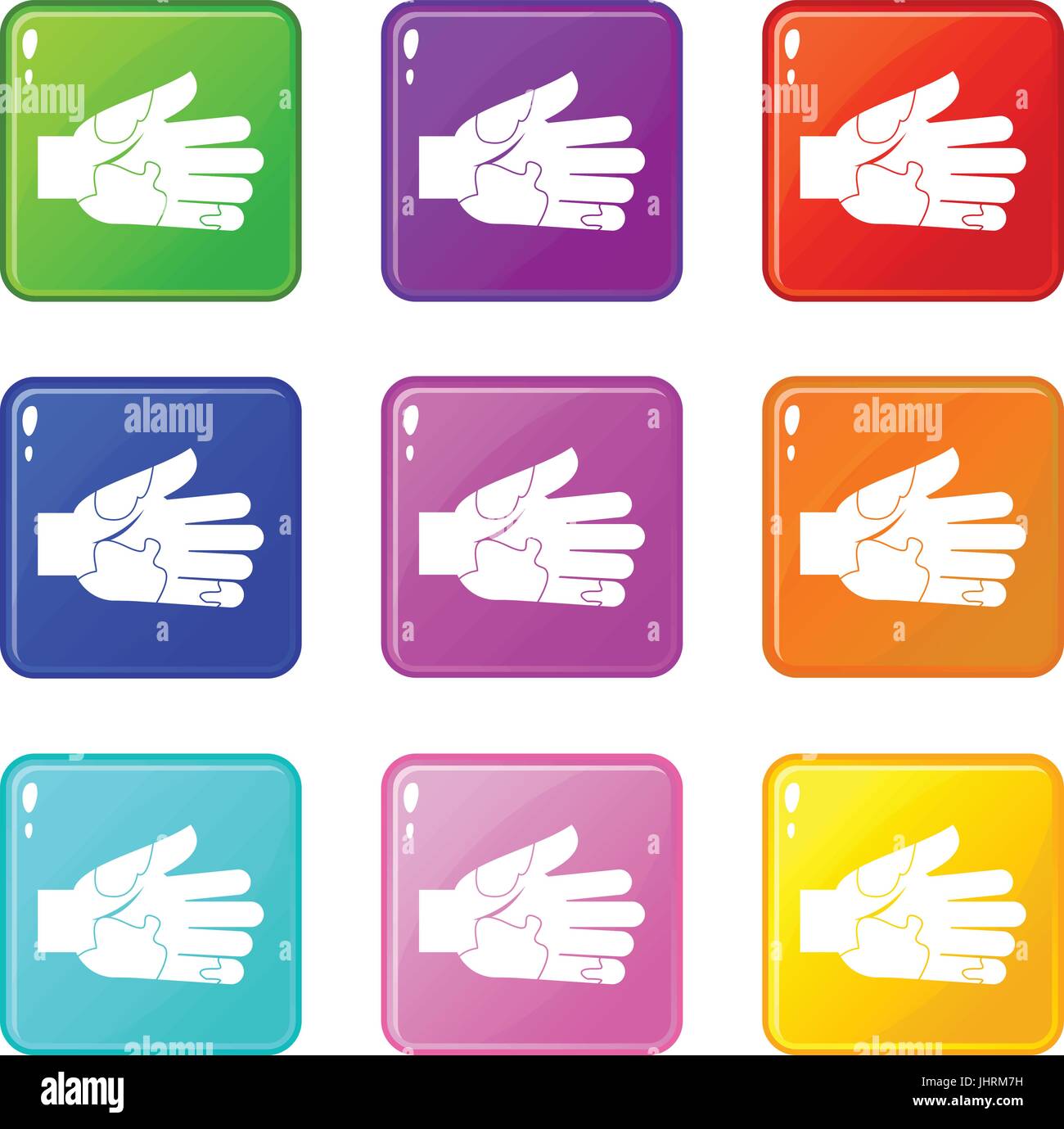Hand with stains icons 9 set Stock Vector Image & Art - Alamy