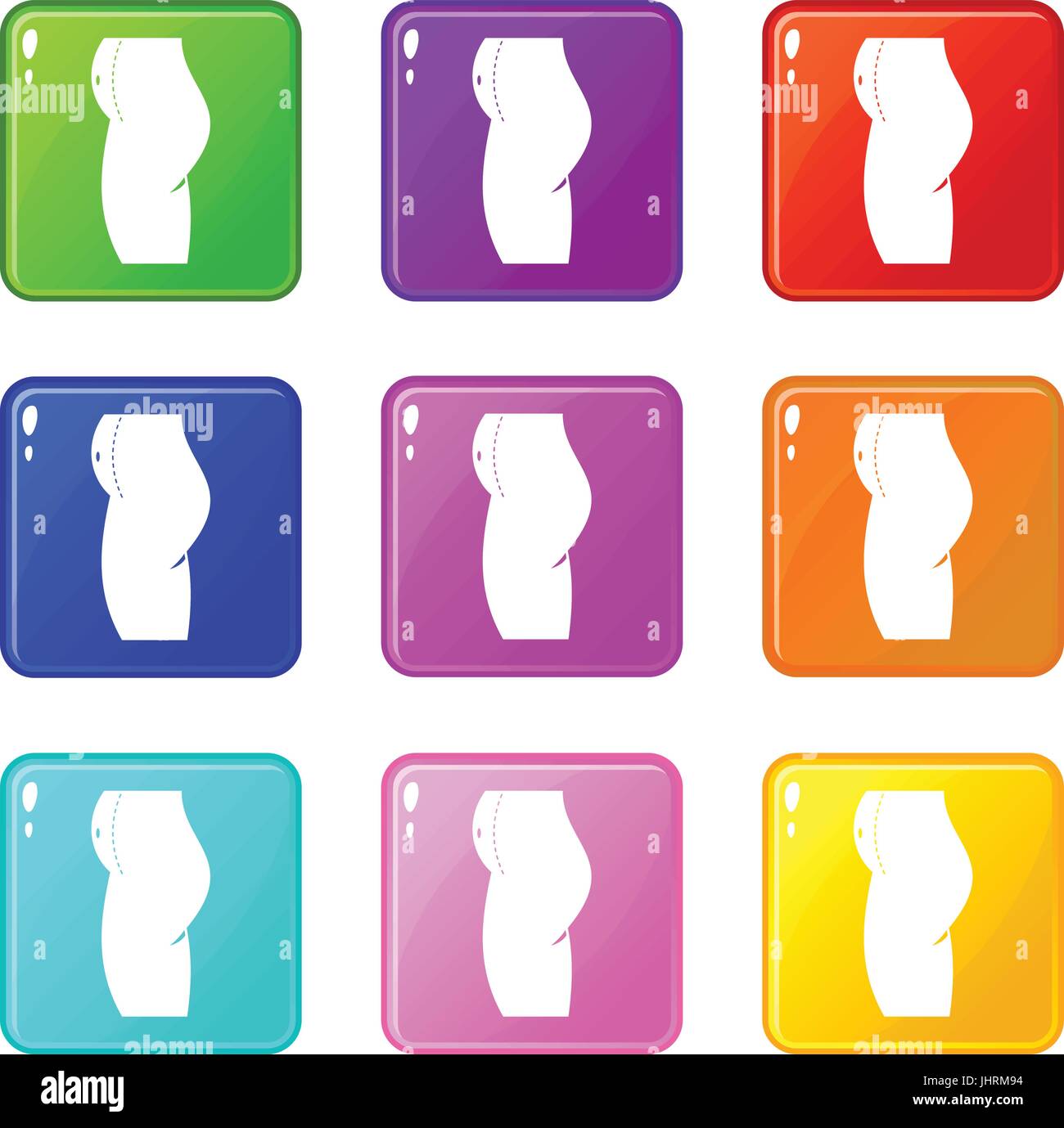 Woman prepared to belly surgery icons 9 set Stock Vector Image & Art ...