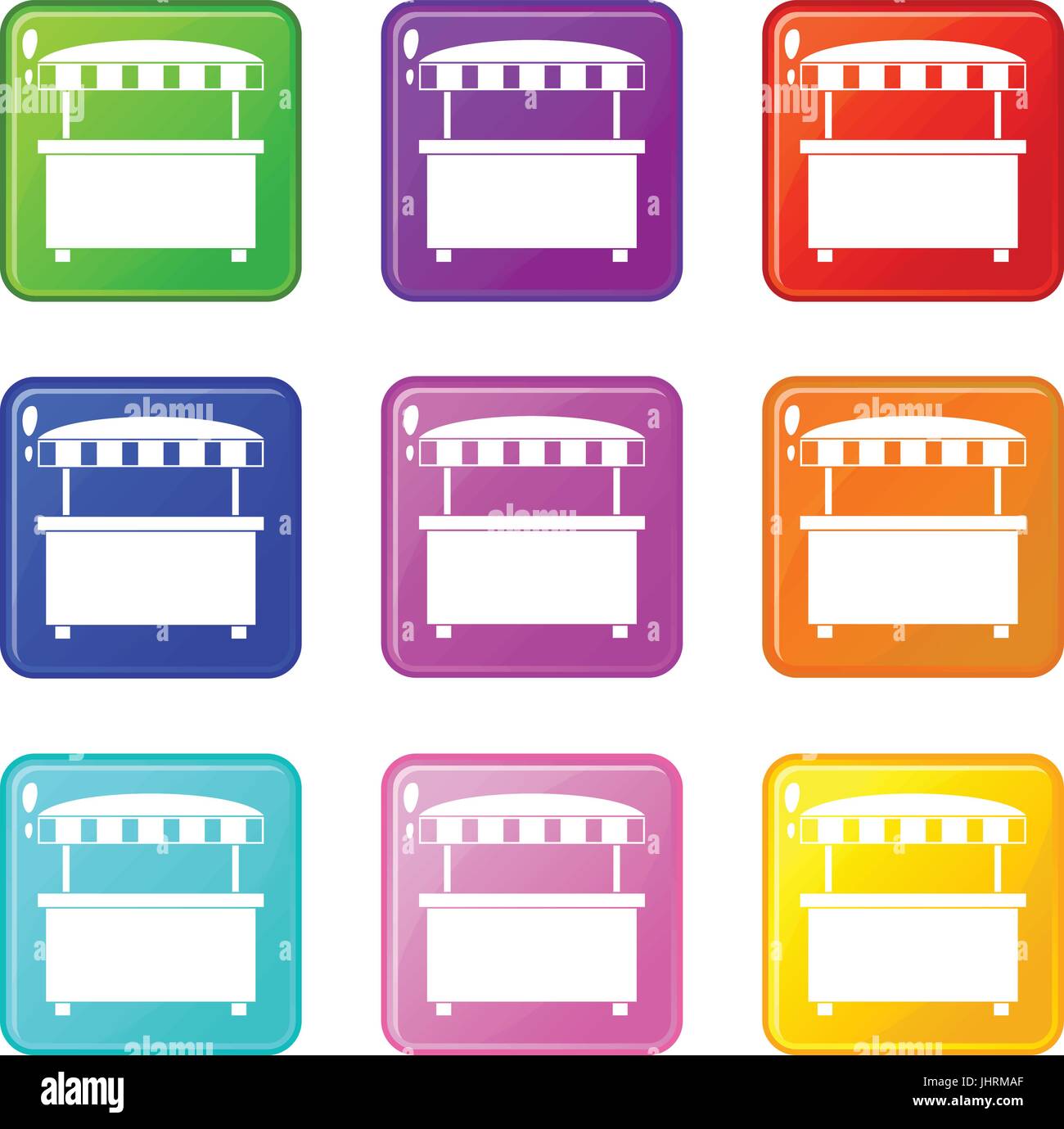Market stall awning icons Stock Vector Images - Alamy