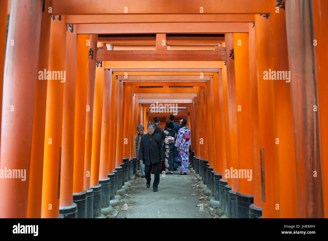 Nara, Japan, 2017 - Torii gates in Fushimi Inari Shrine Stock Photo - Alamy