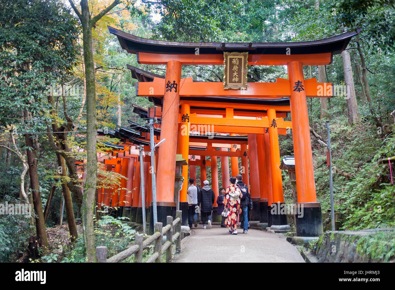 Nara, Japan, 2017 - Torii gates in Fushimi Inari Shrine Stock Photo - Alamy