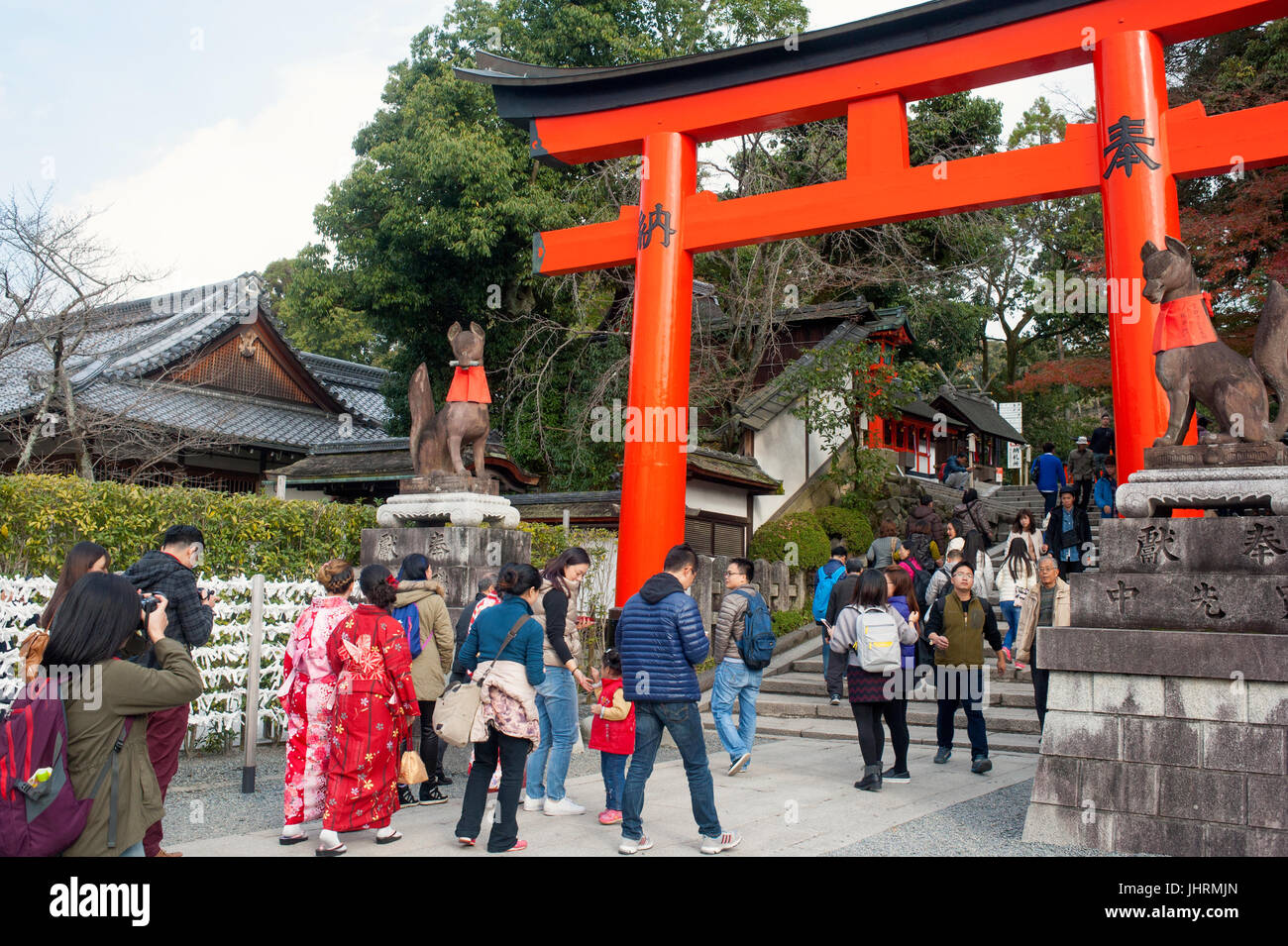 Nara, Japan, 2017 - Torii gates in Fushimi Inari Shrine Stock Photo - Alamy