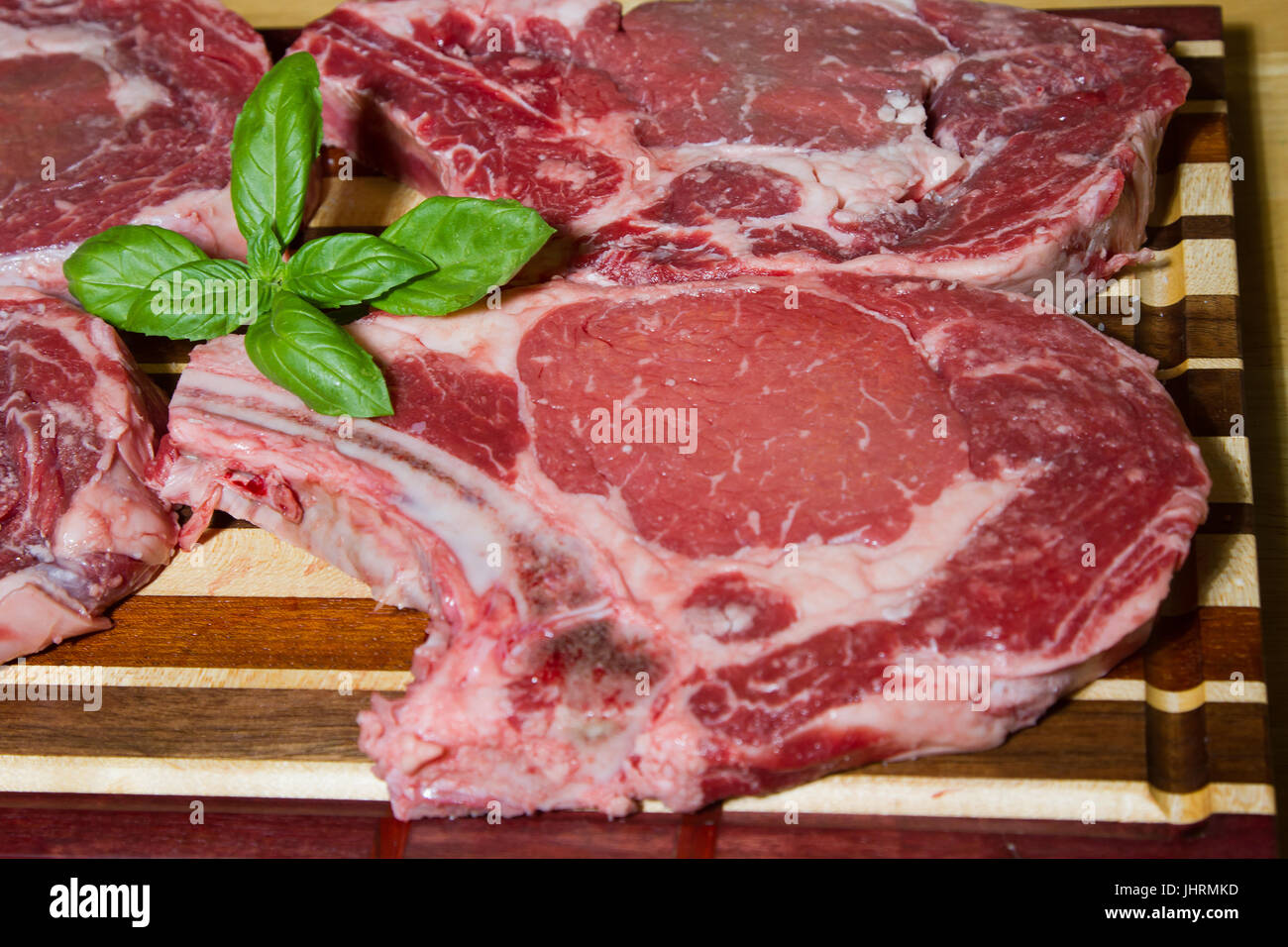 Bone In Ribeye Steak Stock Photo - Alamy