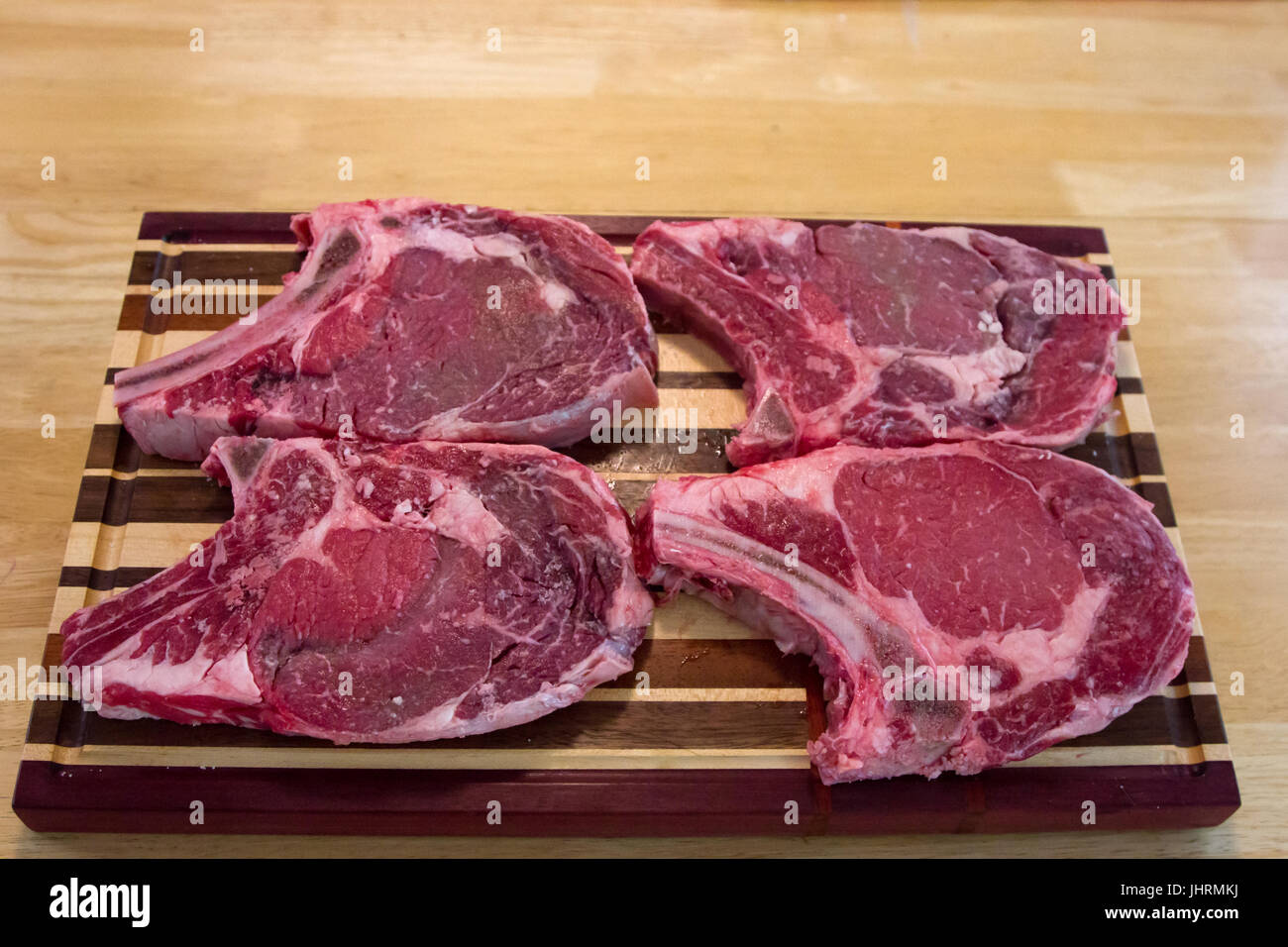 Bone In Ribeye Steak Stock Photo - Alamy