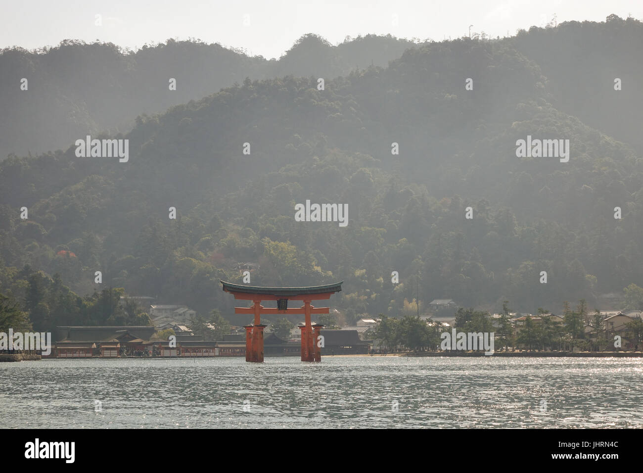 Floating gate (Giant Torii) of Itsukushima Shrine in Hiroshima, Japan ...