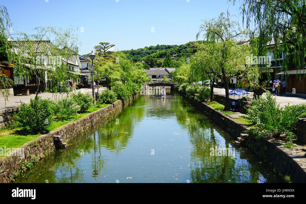Okayama, Japan - Jun 14, 2015. Canal at Kurashiki Ancient Town in ...