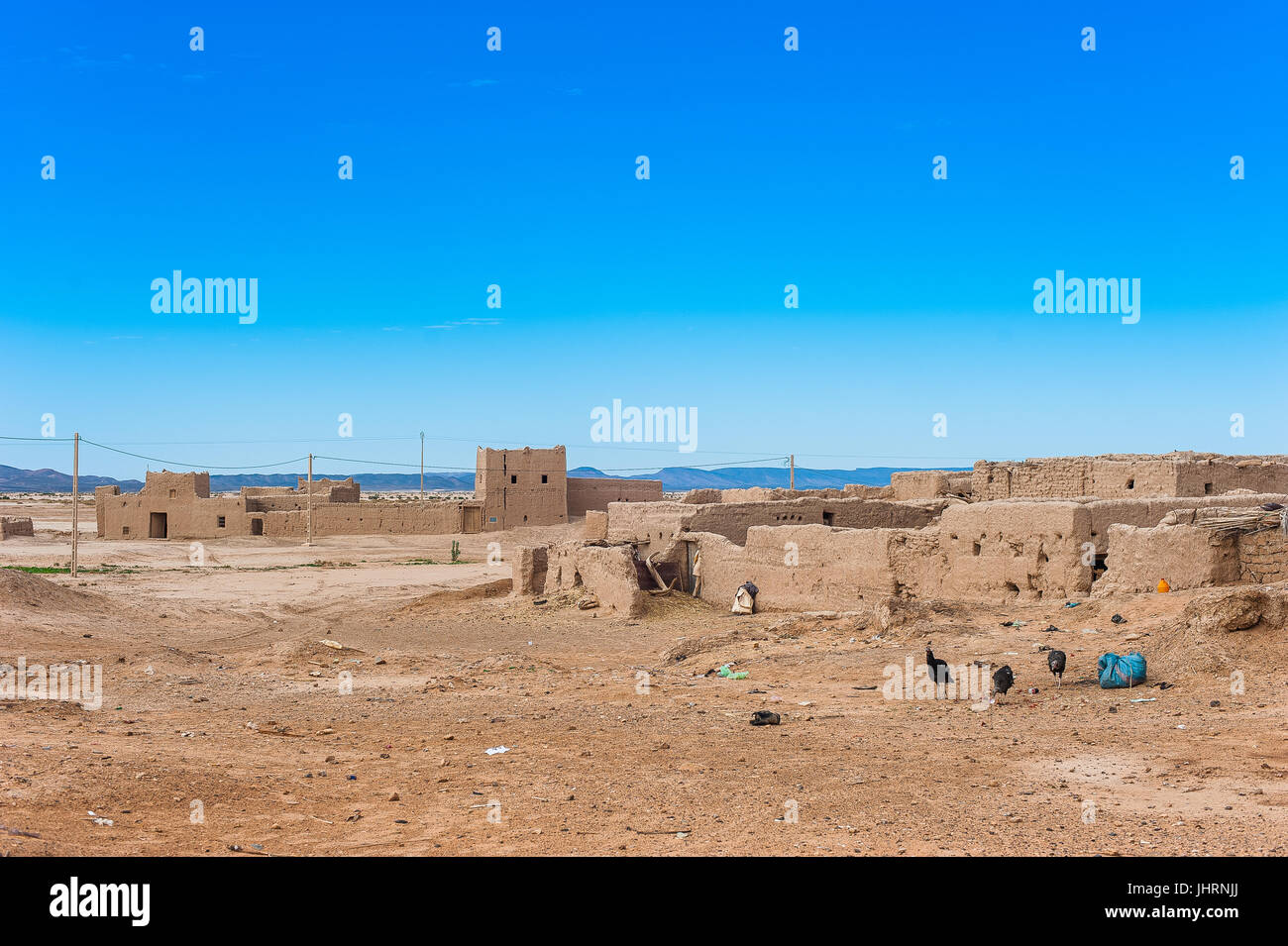 Woman in her small farm in the small village near Merzouga, Morocco ...