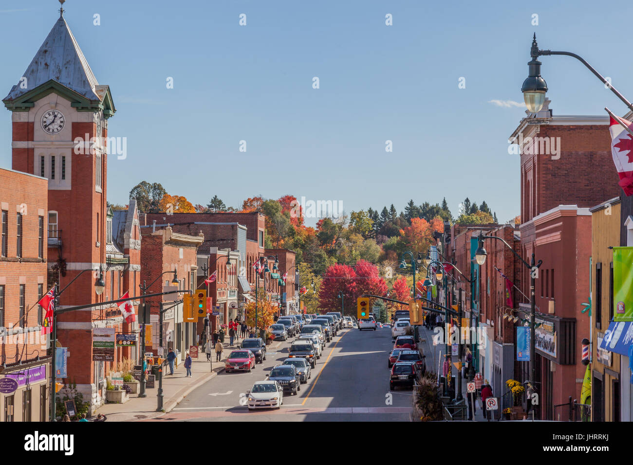 Town of Bracebridge in autumn, Ontario, Canada Stock Photo - Alamy