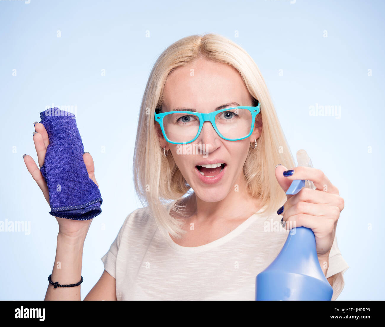 girl cleaning house Stock Photo - Alamy