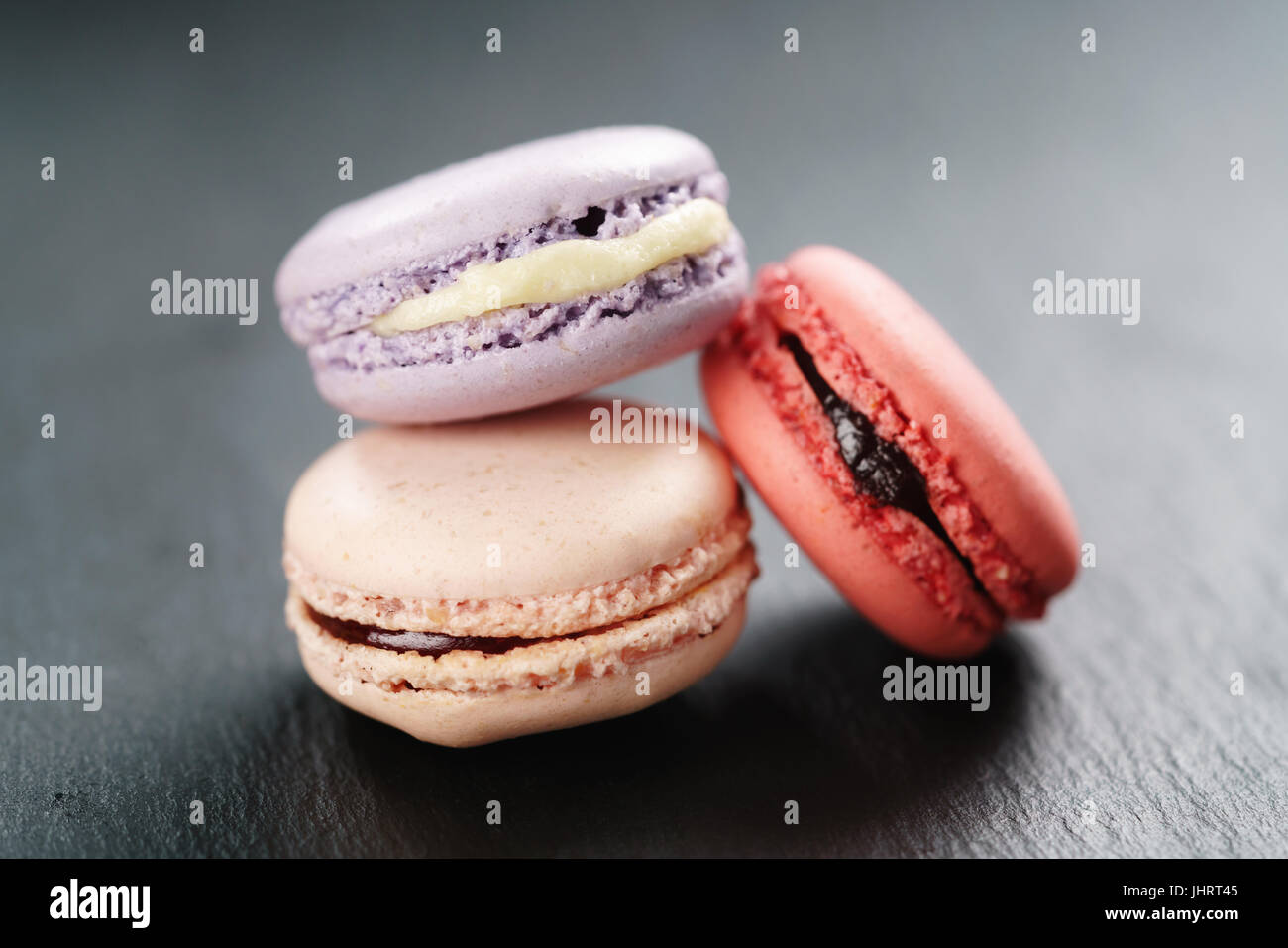 Stack three macarons hi-res stock photography and images - Alamy