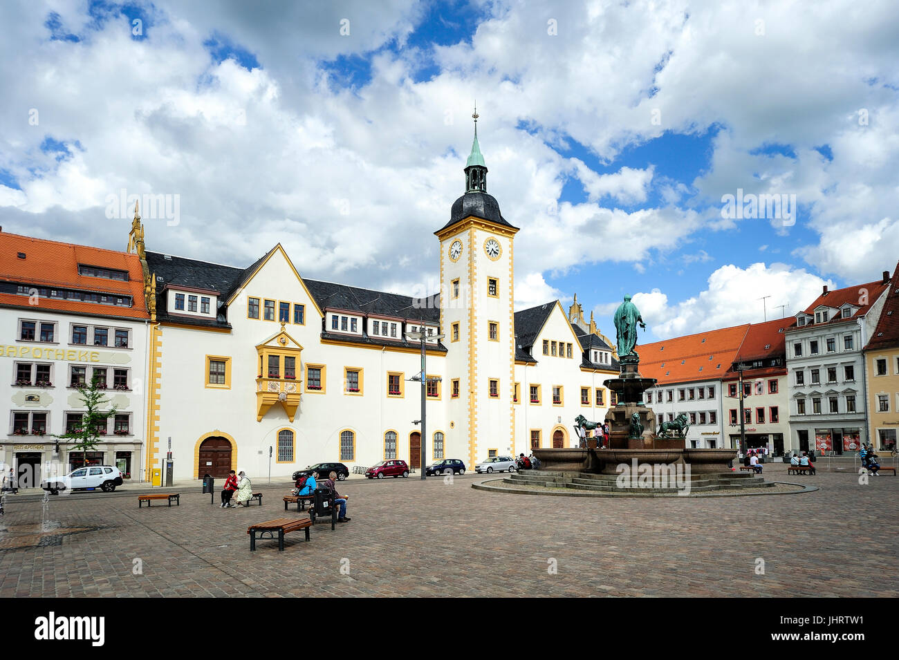 Town Hall on the Obermarkt, Freiberg, Saxony, Germany Stock Photo - Alamy