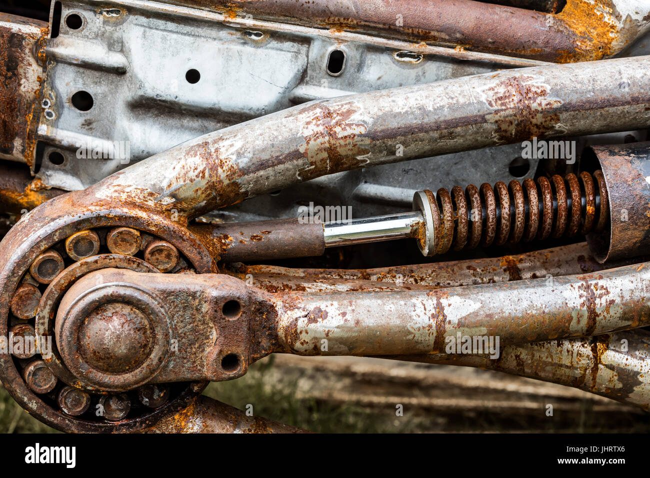 old details of vintage mechanism with rusty parts closeup Stock Photo ...