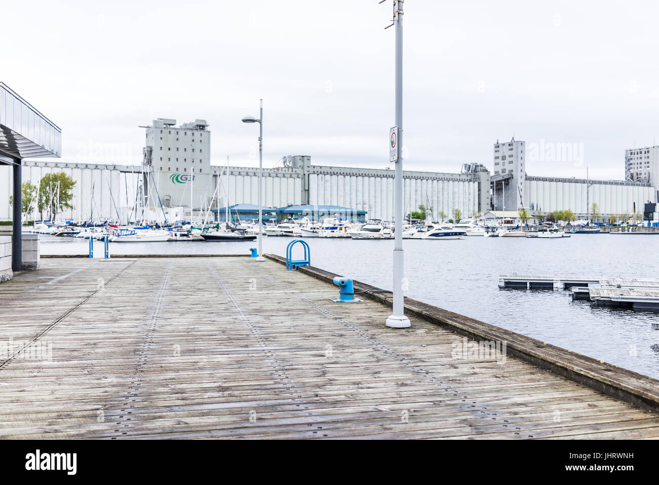 Quebec City, Canada - May 30, 2017: Old Port area with Bassin Louise ...