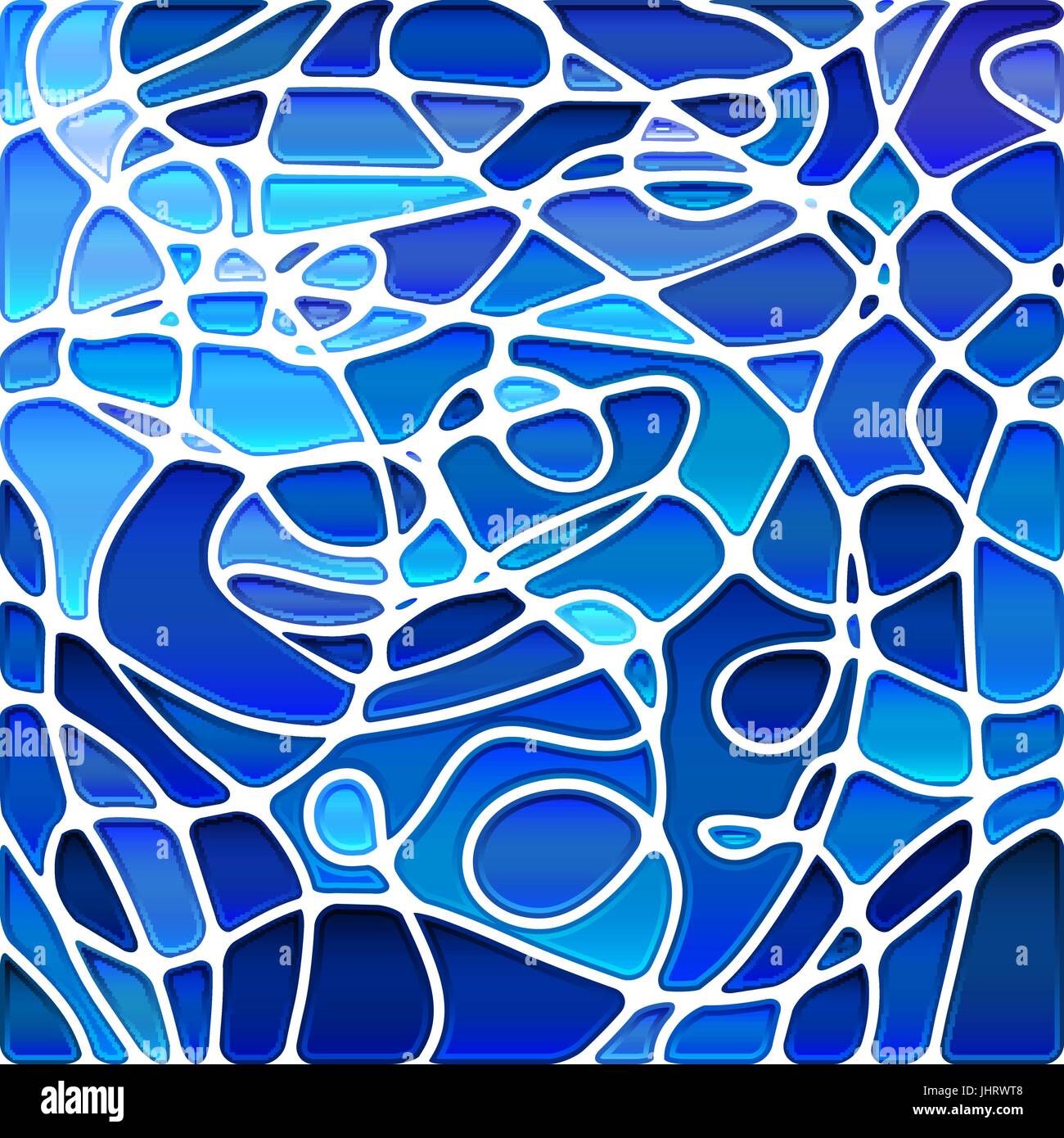 abstract vector stained-glass mosaic background - bright blue Stock ...